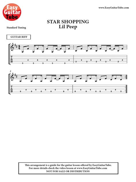 Lil Peeps Star Shopping Guitar Guide Pdf