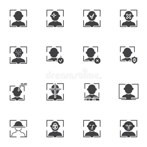 Face Recognition System Line Icon Stock Vector Illustration Of Technology System 88889907