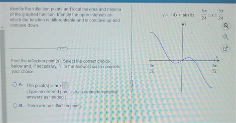 solved identify the inflection points and local maxima and