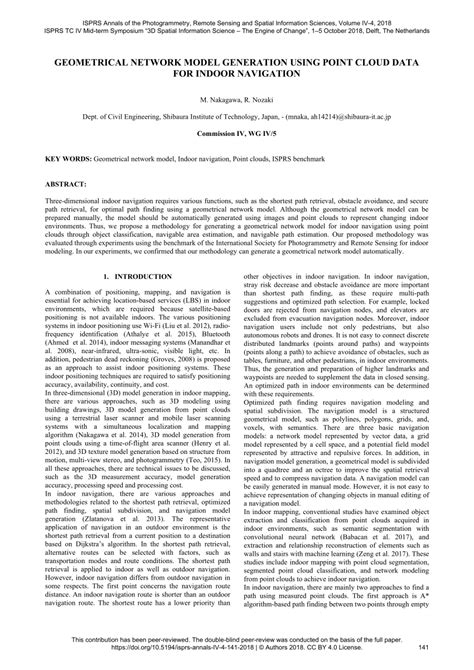 Pdf Geometrical Network Model Generation Using Point Cloud Data For