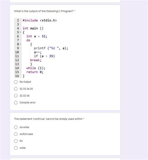 Solved What Is The Output Of The Following C Program 2