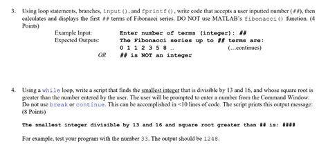 Solved 3 Using Loop Statements Branches Input And