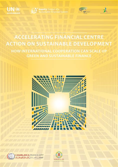 Accelerating Financial Centre Action On Sustainable Development Barcelona Centre Financer Europeu