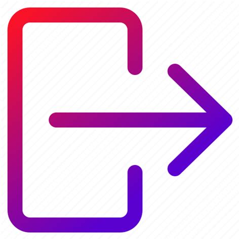 Logout Exit Out Door Right Arrow Icon Download On Iconfinder