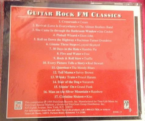 Guitar Rock Fm Classics Time Life Music Cd 1995 New Rare Ebay
