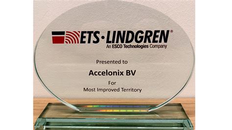 Accelonix Bv Awarded By Ets Lindgren