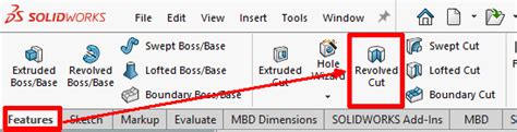 revolved cut in solidworks modeling cad tips