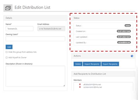 Editing A Static Distribution List NHSmail Support
