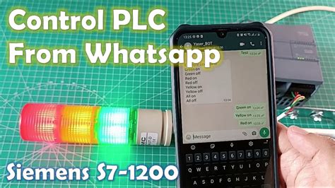 Control PLC Siemens S7-1200 From Whatsapp using Node-RED - YouTube