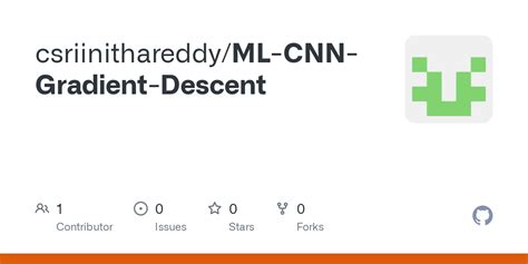 Github Csriinithareddy Ml Cnn Gradient Descent