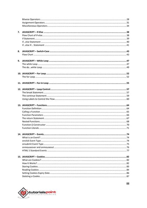Javascript Tutorial Pdf