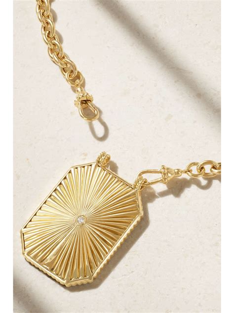 Marie Lichtenberg Check Scapular 18 Karat Gold Ruby And Diamond Necklace Net A Porter