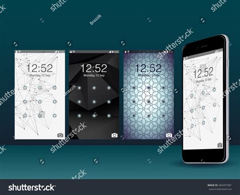 Modern Lock Screen Ui Ux Gui Stock Vector Royalty Free