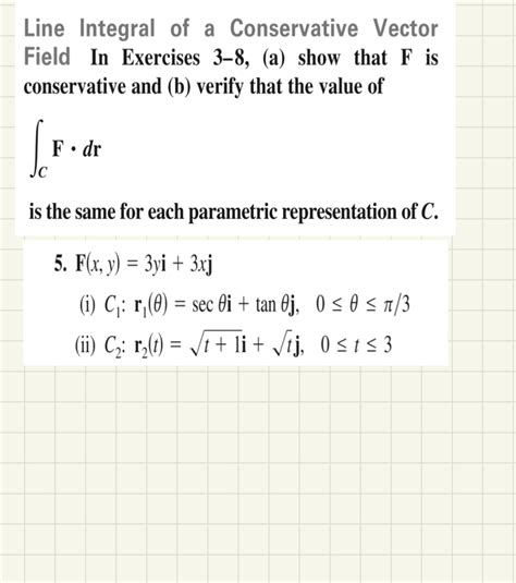 solved line integral of a conservative vectorfield in