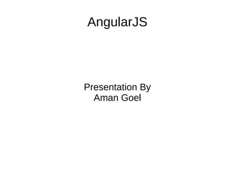 Angularjs Ppt