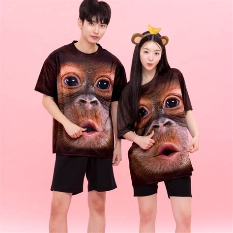 원숭이 반티 티셔츠 반팔오랑우탄 침팬지 반티 세트 반티 공식 사이트