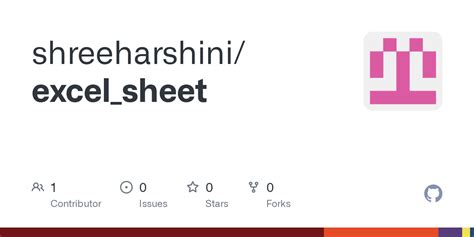 GitHub Shreeharshini Excel Sheet