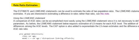 Adding Relative Risk And Incidence Ratio Columns In Modified Poisson R Sas Support Communities