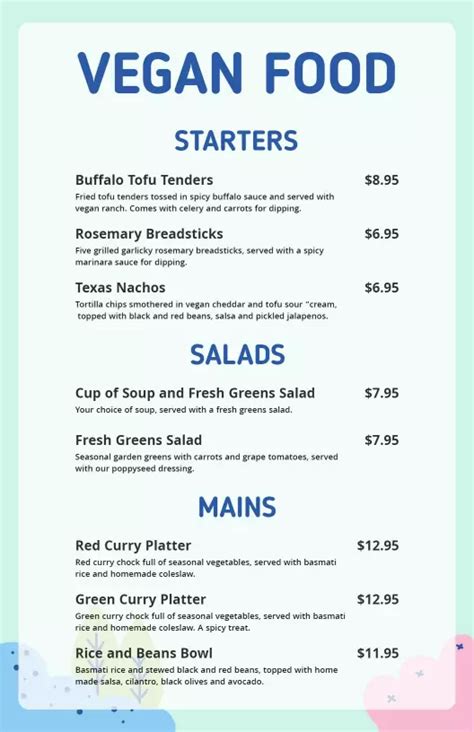 Cute Menu Templates Photoadking Cute Menu Templates Photoadking