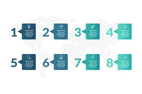 목록 인포 그래픽 템플릿 디자인 프리젠 테이션 배너 워크플로 레이아웃 프로세스 다이어그램 흐름 도표 및 작동 방식에 대한 비즈니스 인포 그래픽 개념 0명에 대한 스톡 벡터