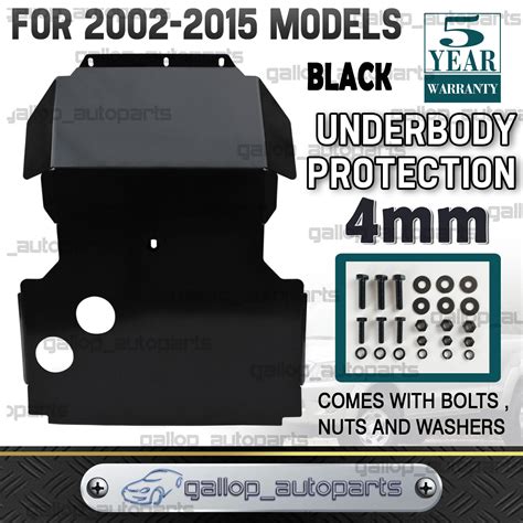 Fits Nissan Navara D22 Bash Plate 4mm Steel Black 2002 2015 Premium