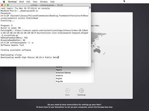 Using Terminal At MacOS Setup Assistant Chris Collins Io