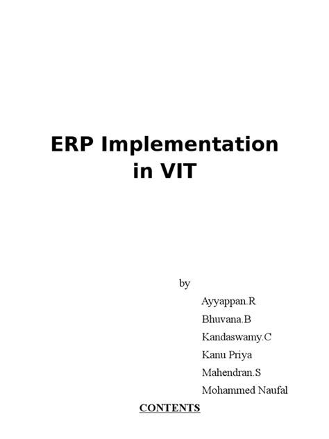Successful Erp Implementation Case Study Pdf Format Evamontoyaprades