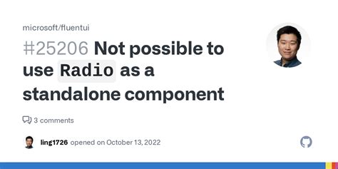 Not Possible To Use Radio As A Standalone Component Issue Microsoft Fluentui GitHub
