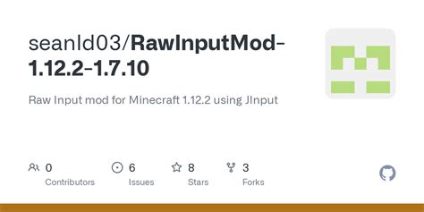 GitHub Seanld03 RawInputMod 1 12 2 1 7 10 Raw Input Mod For Minecraft 1 12 2 Using JInput