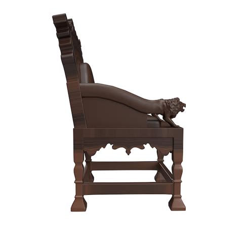 premium psd carved wooden chairs with beautiful patterns object