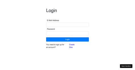 Login Forms With User Authentication Codesandbox