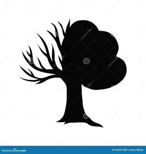 Tree With Roots Icon Stock Vector Illustration Of Font 254931583