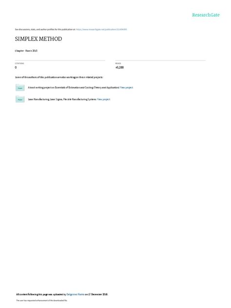 Simplex Method March 2015 Pdf Theoretical Computer Science Analysis