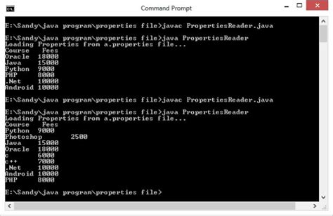 how the properties class in java works