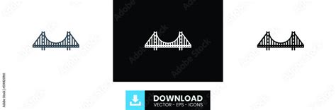 Bridge Outline Icon Black Bridge Outline Icon White Bridge Outline Icon Bridge Icon Stock