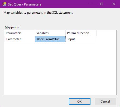 Sql SSIS OLE DB Source Not Returning Rows With Parameterized Query