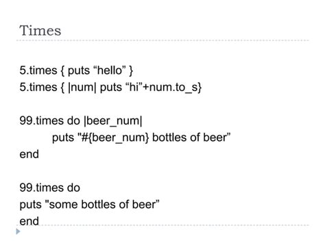 Ruby Language Array Hash And Iterators Ppt