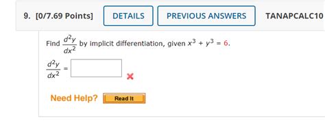 solved find dx2d2y by implicit differentiation given