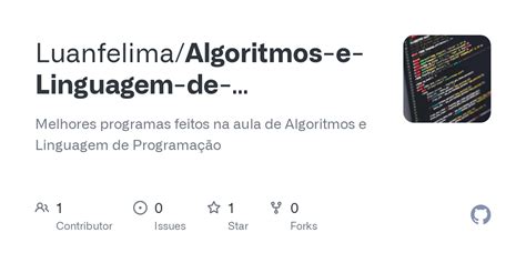 Github Luanfelimaalgoritmos E Linguagem De Programacao Csharp
