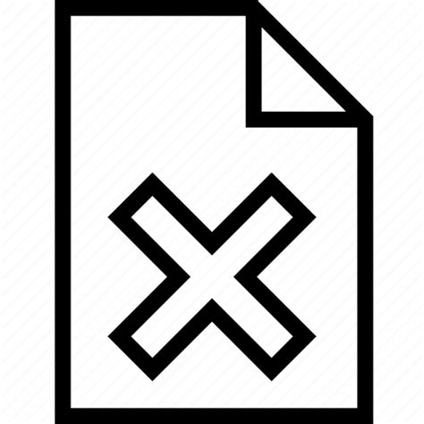 Delete Document File New Page Paper Wrong Icon Download On