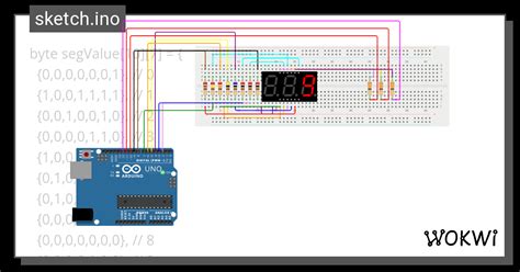 reyes 3 digit 7 segment display wokwi esp32 stm32 arduino simulator