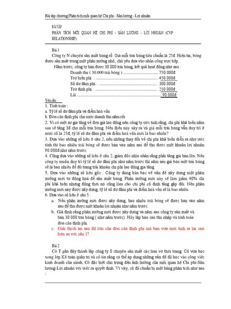 Bai Tap Chuong 3 | PDF