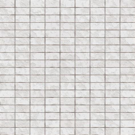 White Metro Tile Seamless Pattern Subway Brick Wall Background Stock