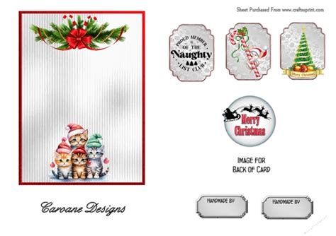 Matching Insert Sheet For The Design Sheet Naughty List Club 1 CUP1257489 21555 Craftsuprint