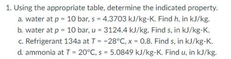 Solved 1. Using the appropriate table, determine the | Chegg.com
