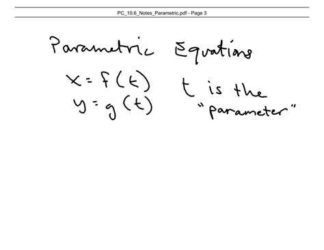 Pc 10 6 Notes Parametric Ppt