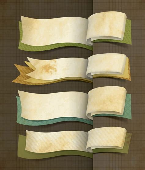 종이 배너 빈티지 벡터 디자인 Eps Uidownload