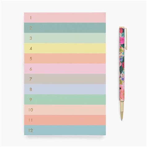Numbered Color Block Memo Notepad Blue Windows