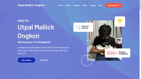Github U7p4l Inmy Portfolio This Is A Fully Responsive Personal