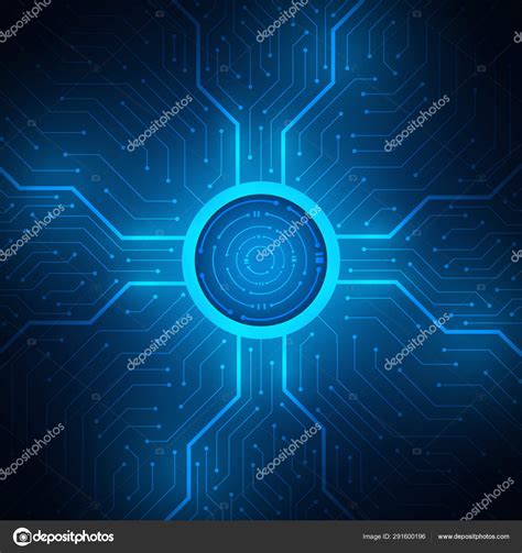Microchip Technology Background Blue Circuit Board Pattern Stock Vector Image By Supakritleela